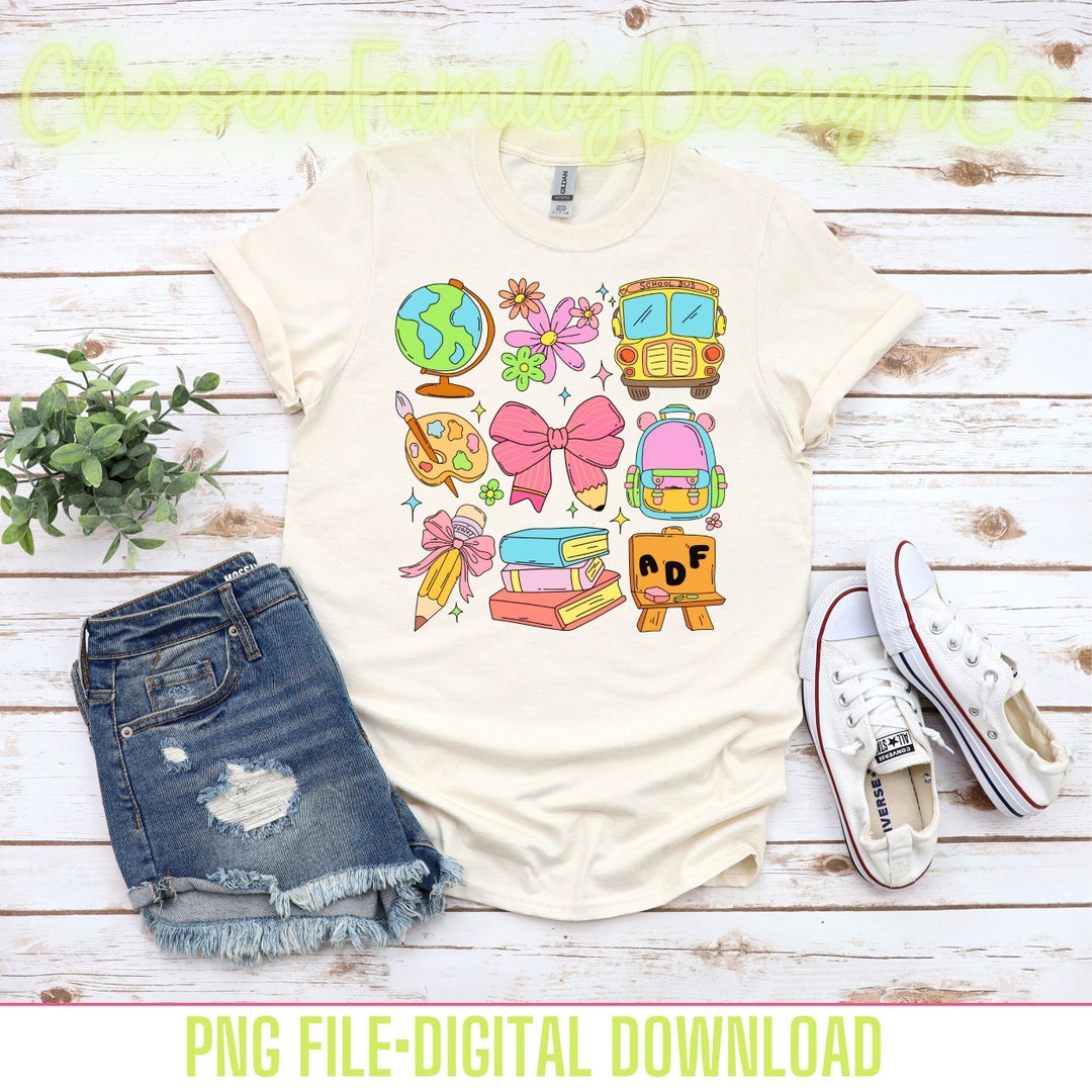 Back to School Coquette PNG, Back to School PNG, Retro Teacher Png ...