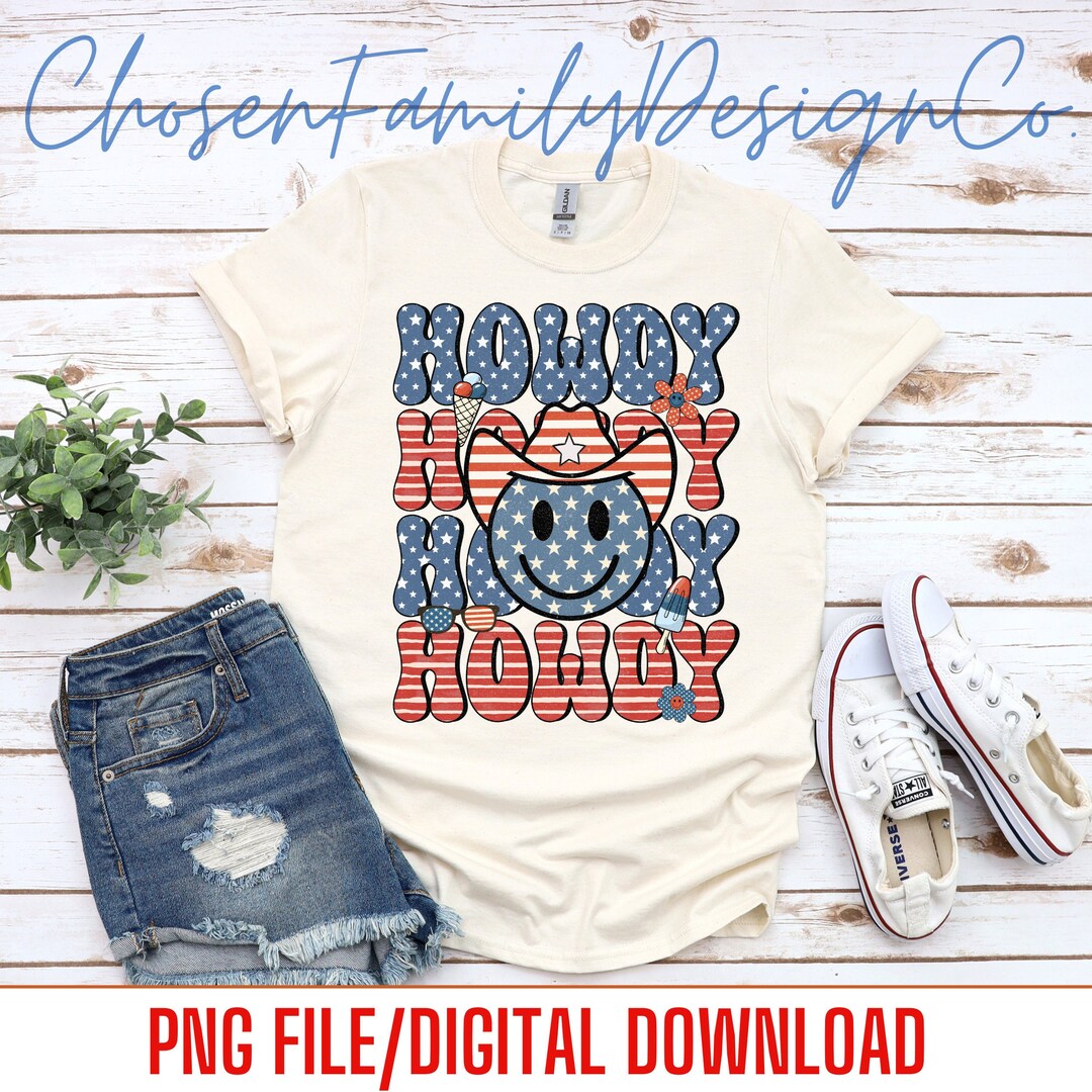 Retro Howdy 4th of July Png, Western Howdy Png, Howdy American Png ...