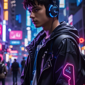 20 Arts| A3 Cyberpunk Wall Art | Neon Metropolis Dreams - Etsy