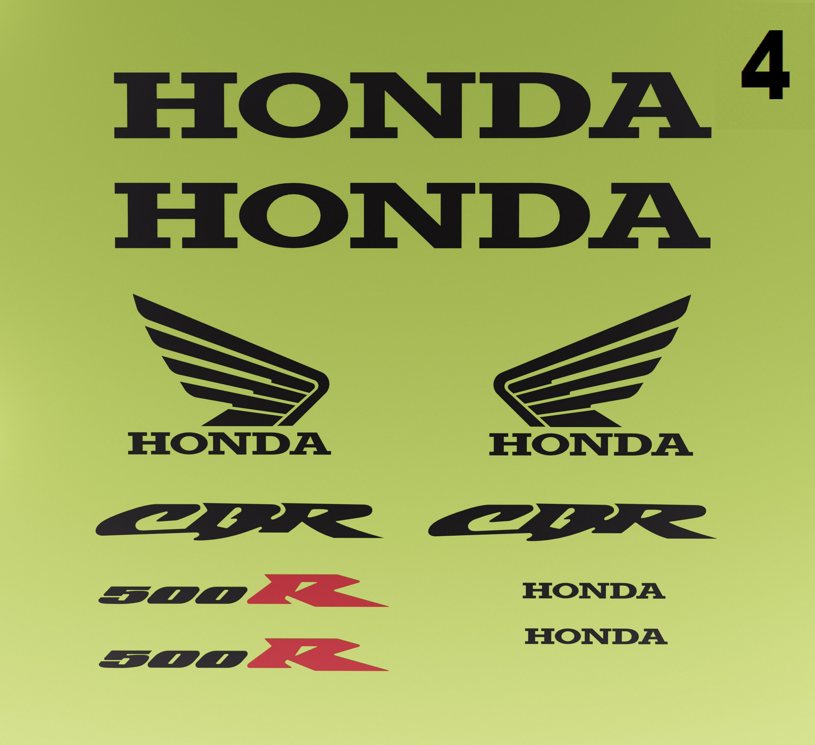 Honda CBR 500R Vinyl Decal Set. - Etsy