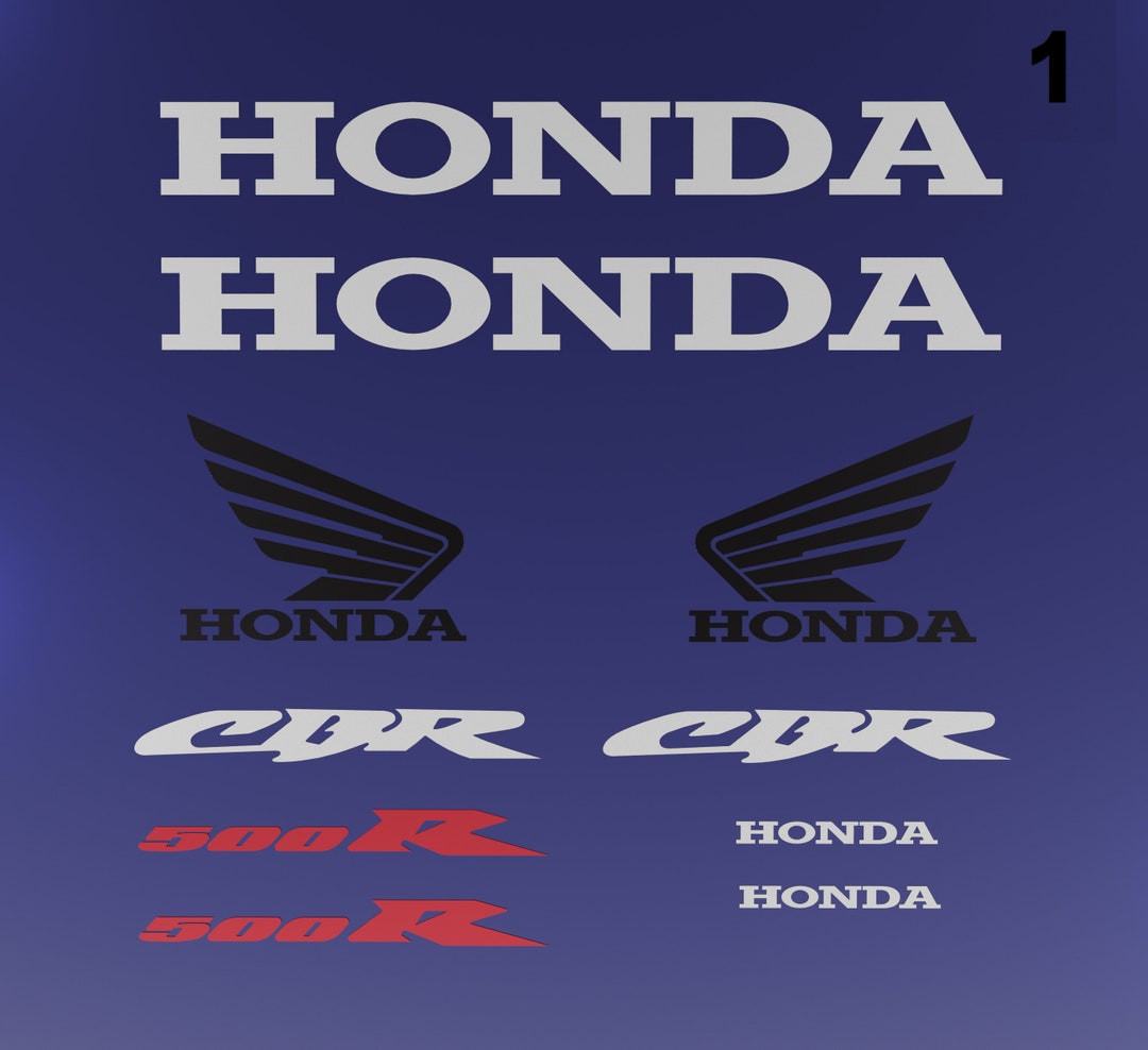 Honda CBR 500R Vinyl Decal Set. - Etsy