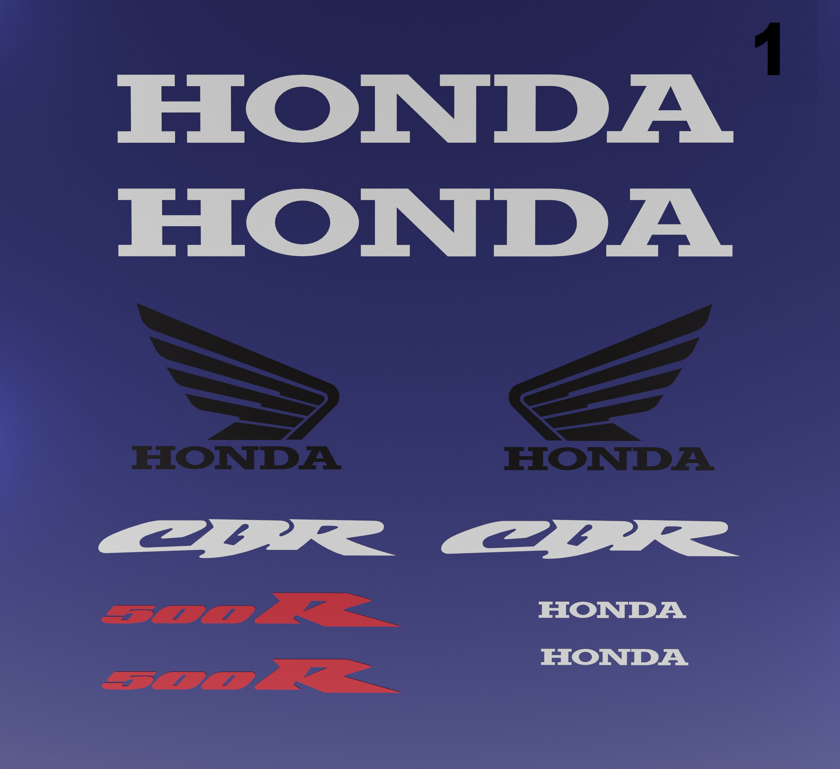 Honda CBR 500R Vinyl Decal Set. - Etsy