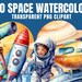 Outer Space Watercolor Clipart, Cute Astronaut, Planets Clip Art ...