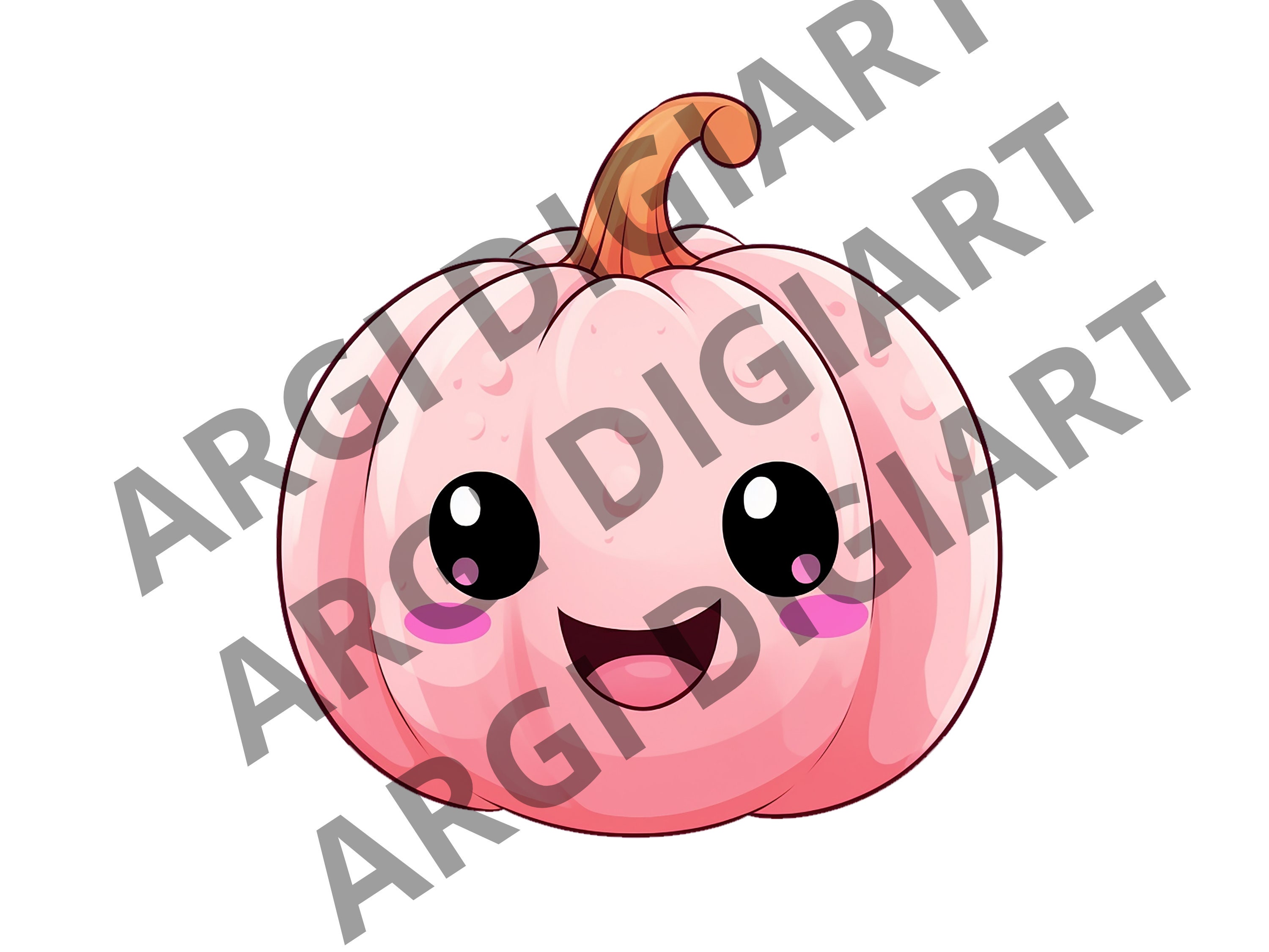 Cute Halloween Clipart, Pink Halloween Kawaii Style, Pink Pumpkin Clip ...