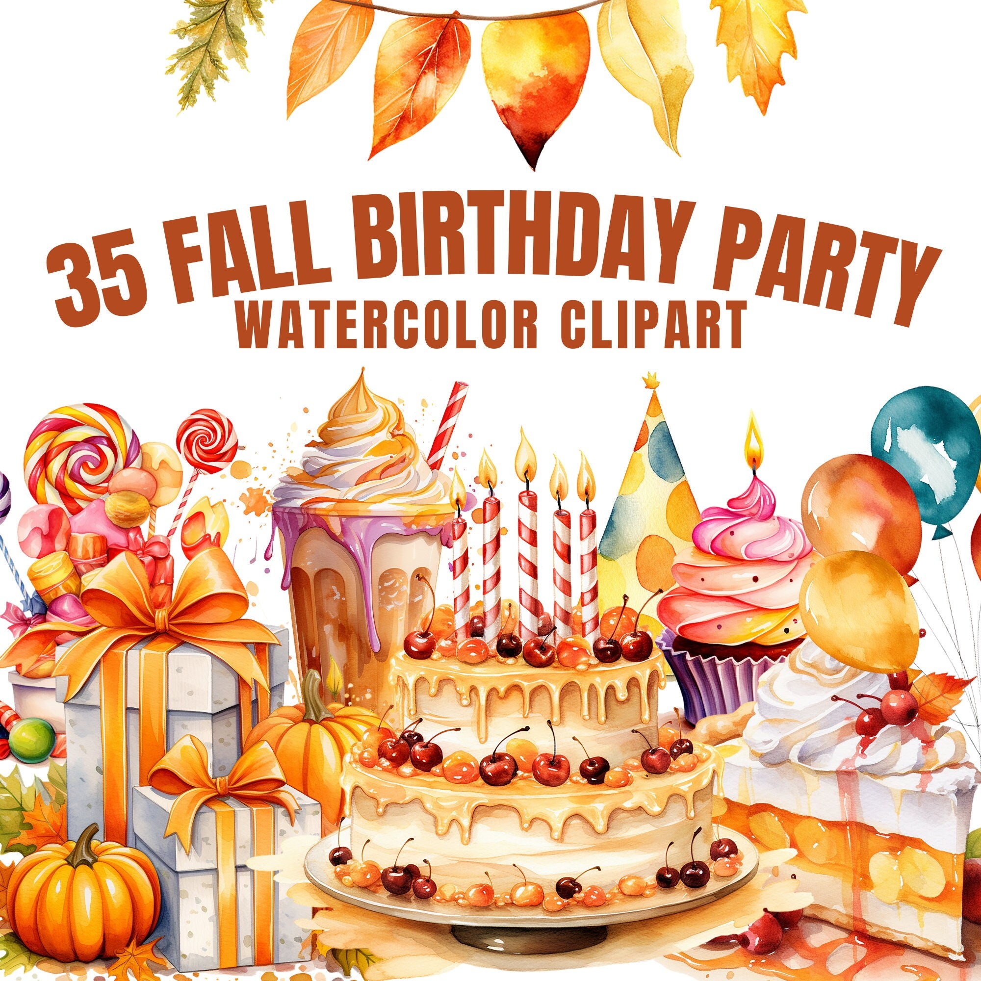 Fall Birthday Clipart