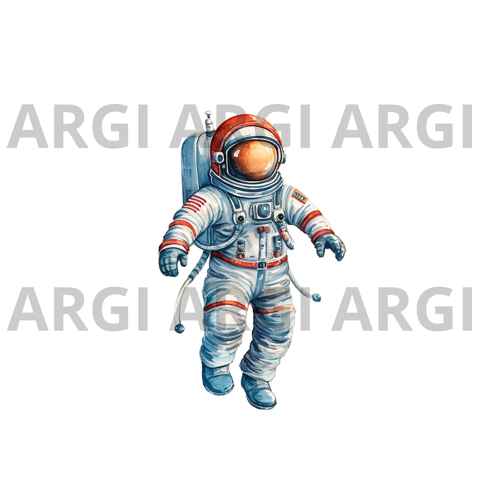 Outer Space Watercolor Clipart, Cute Astronaut, Planets Clip Art ...