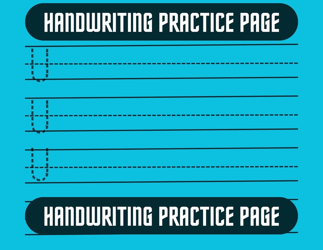 Printable Digital Handwriting Practice Pages - Etsy