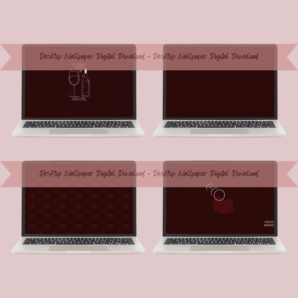 Maroon Wallpapers With Matching App Icons - Digital Download - Etsy