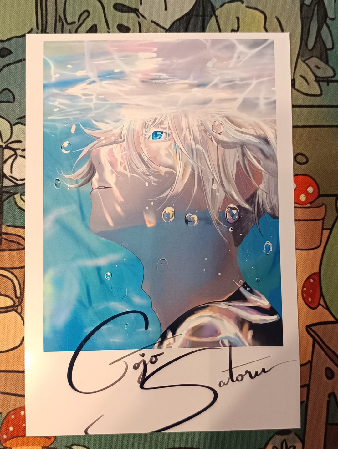 Jujutsu Kaisen Gojo Satoru Underwater Signature Photocard - Etsy