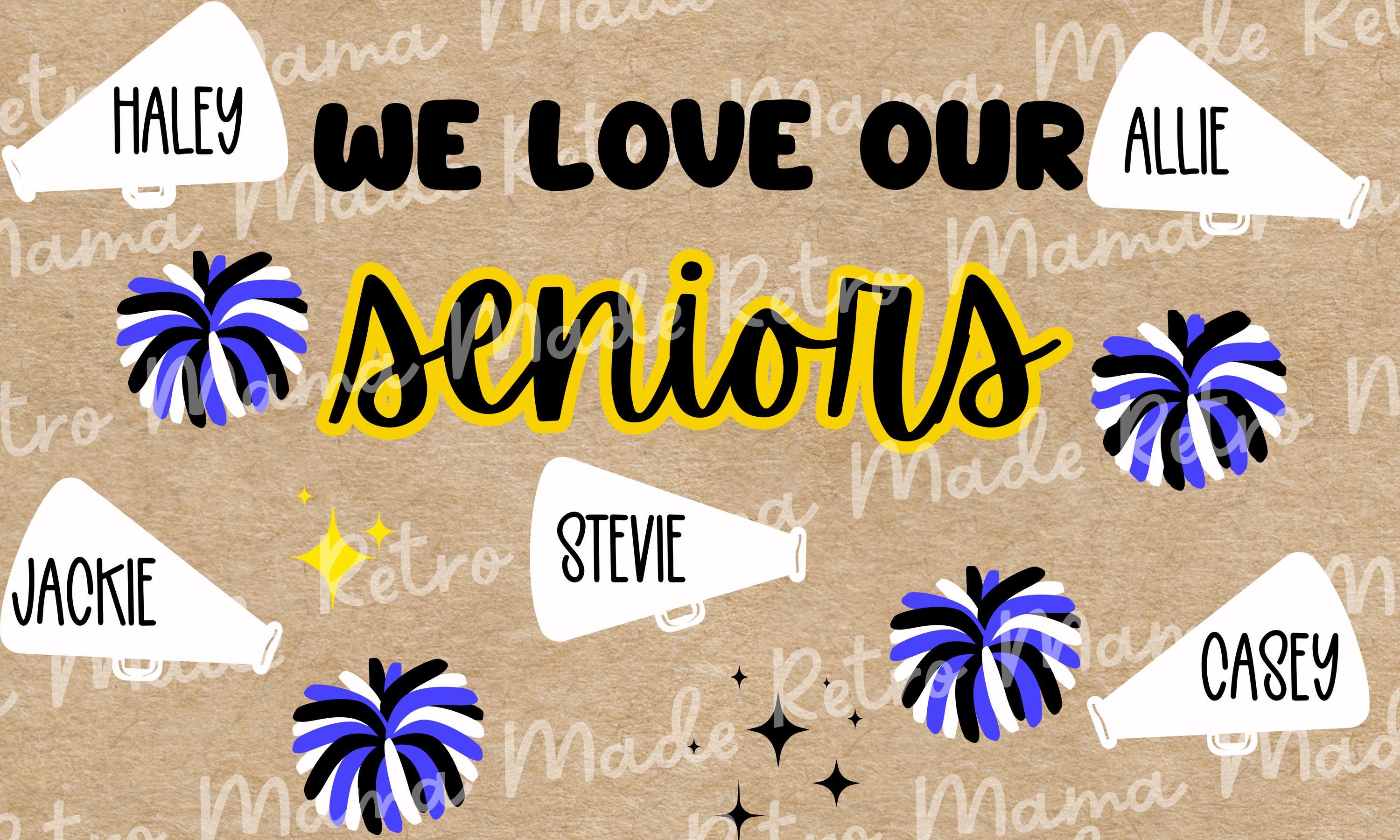 Cheerleading Senior Night Template for Painted Banner, High School ...