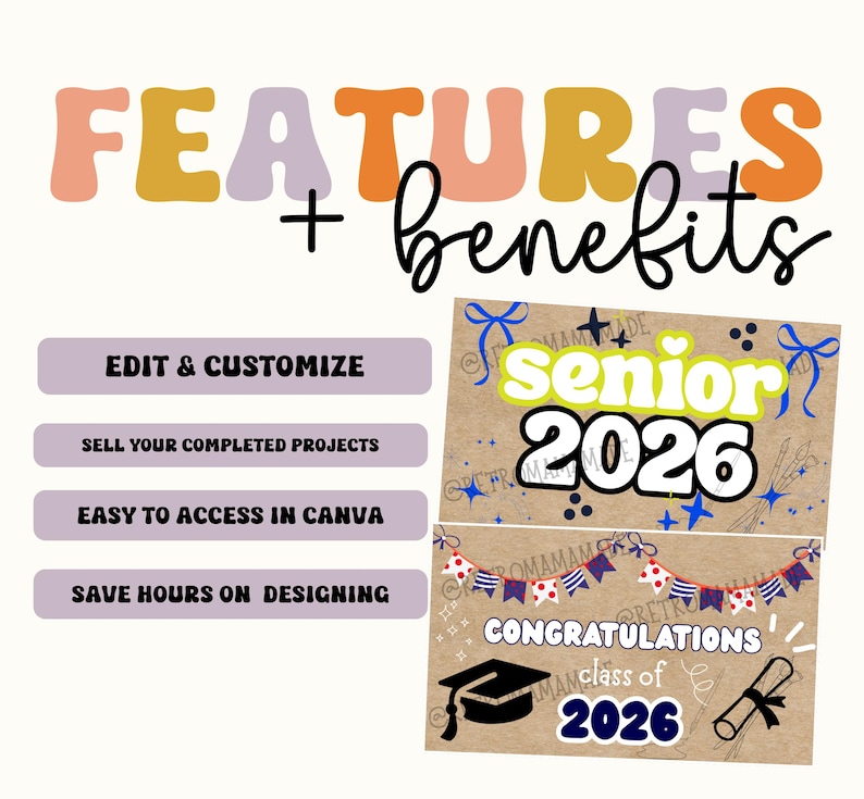 Senior Graduation Template for Painted Banner, Class of 2026, Editable ...
