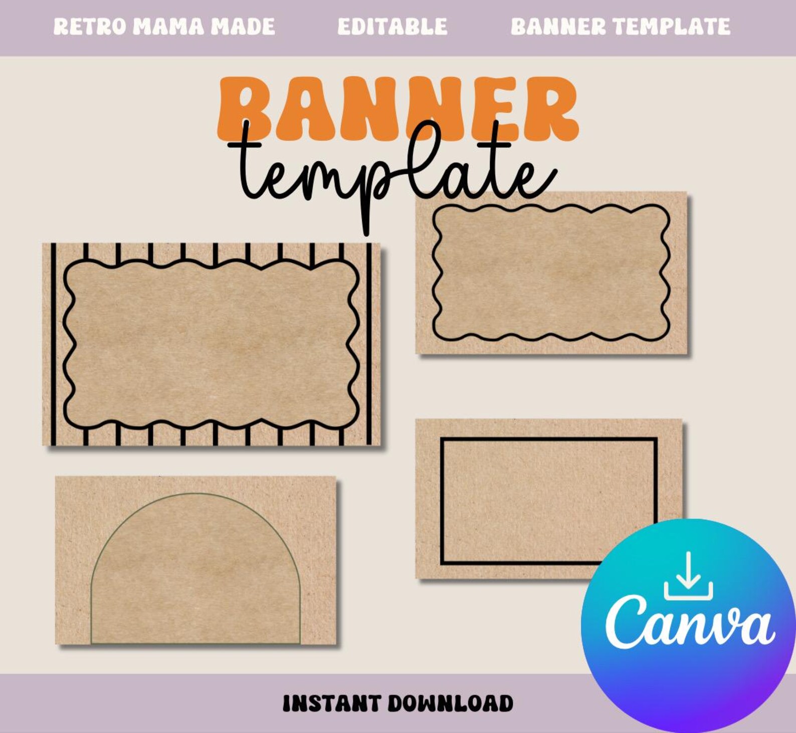 Banner Borders Canva Template Bundle, Party Decor (digital Download) - Etsy