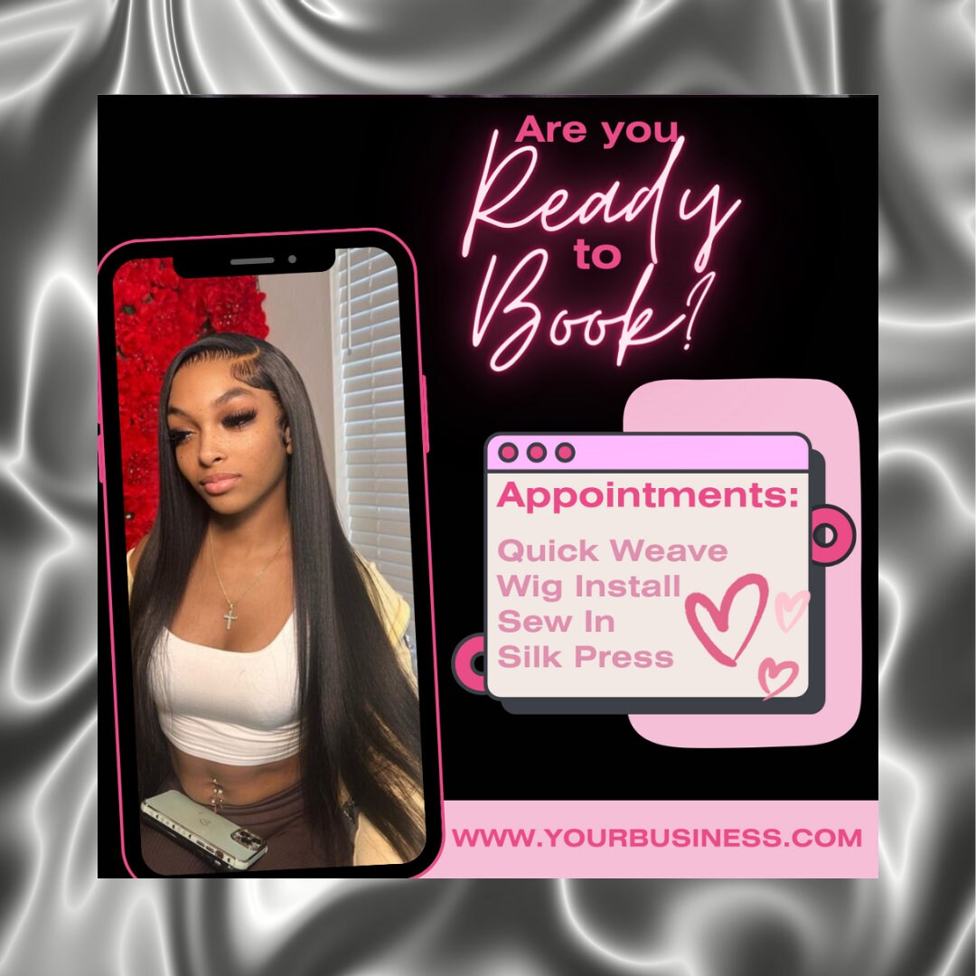 Appointments Available Flyer, DIY Book Now, Booking Hair, Lash, Nail ...