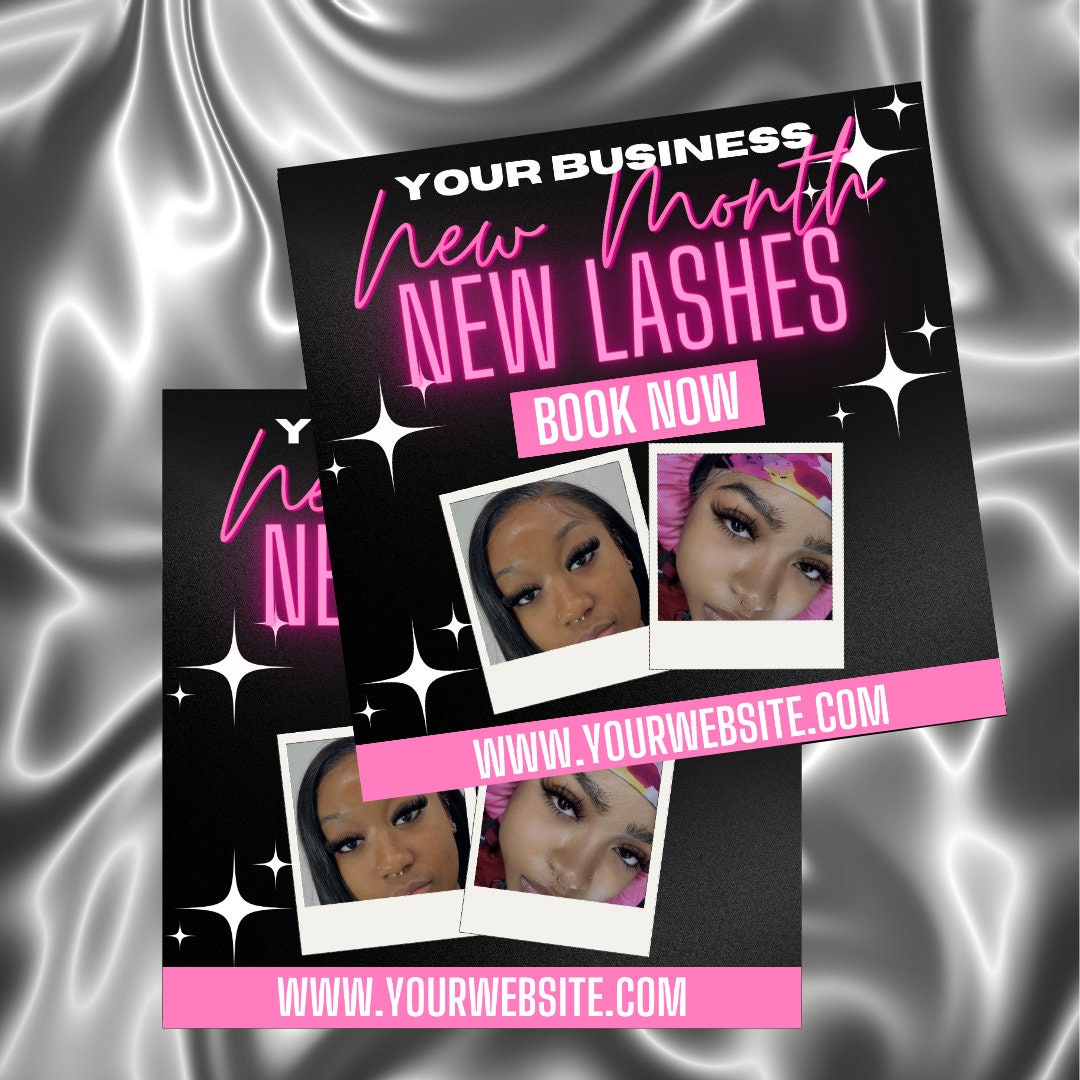 Lash Flyer, DIY Editable Template, Booking Flyer, Book Now Flyer ...