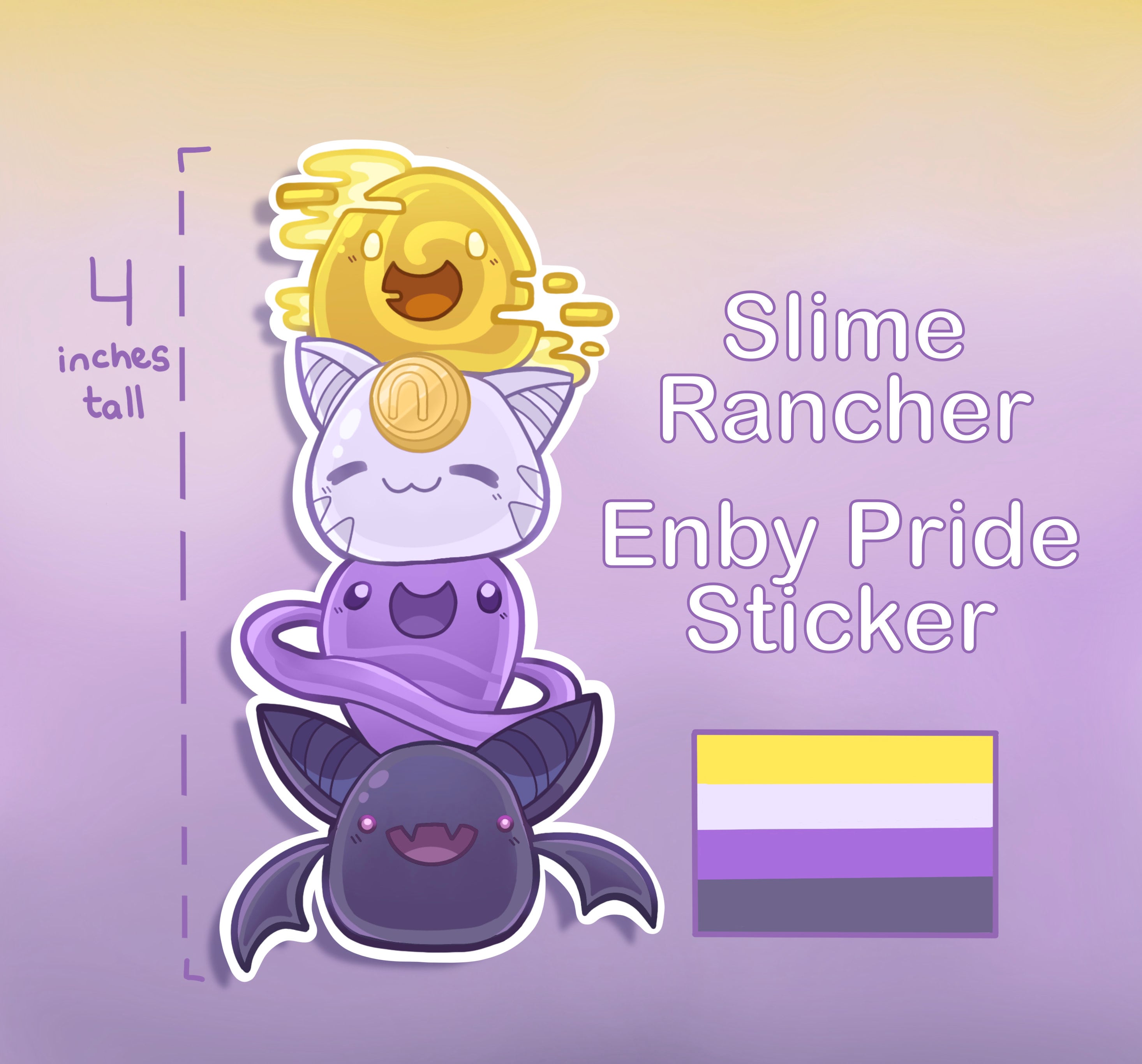 Slime Rancher Sticker Subtle Nonbinary Pride Flag - Etsy
