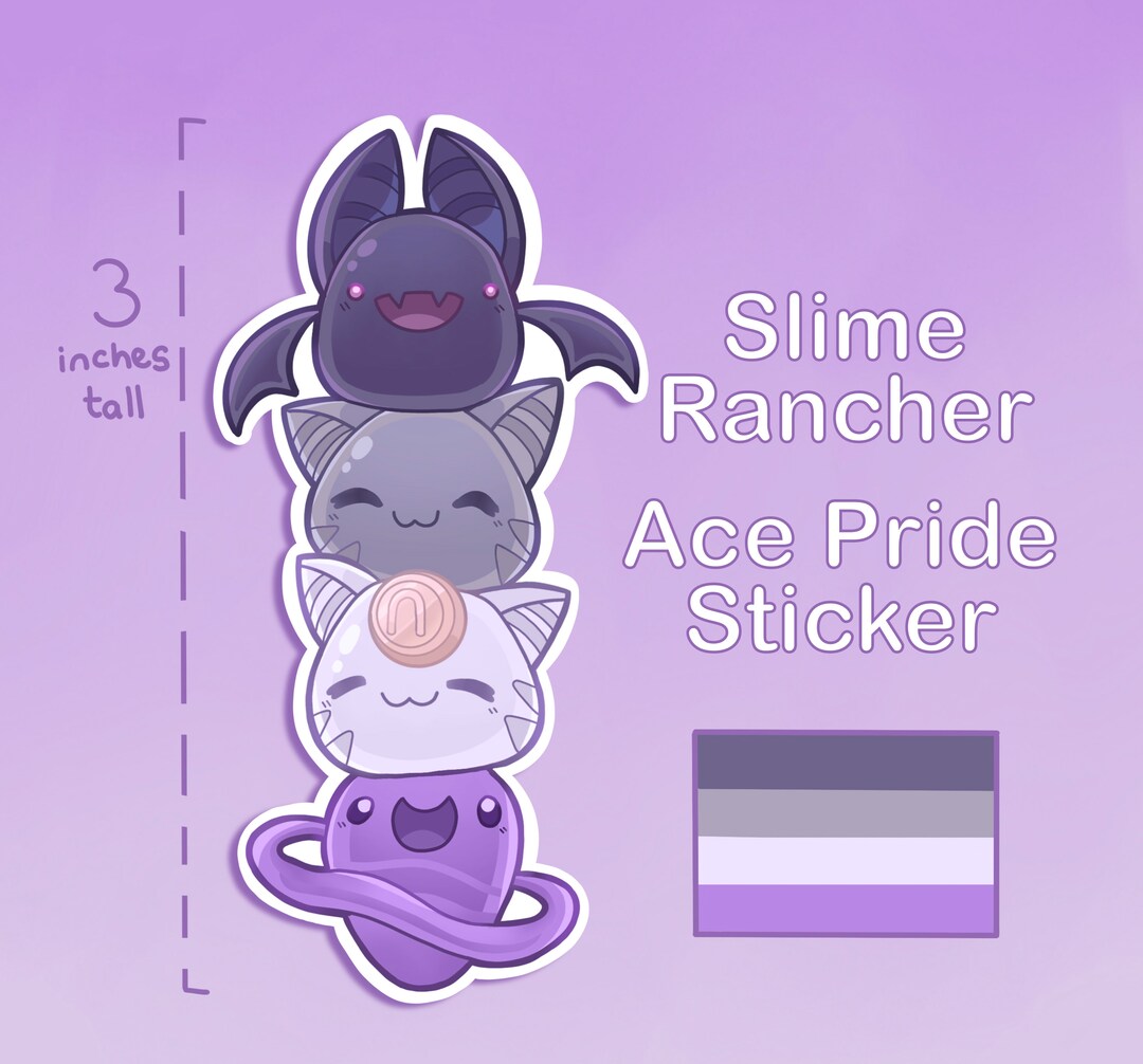Slime Rancher Sticker - Subtle Asexual Pride Flag - Etsy