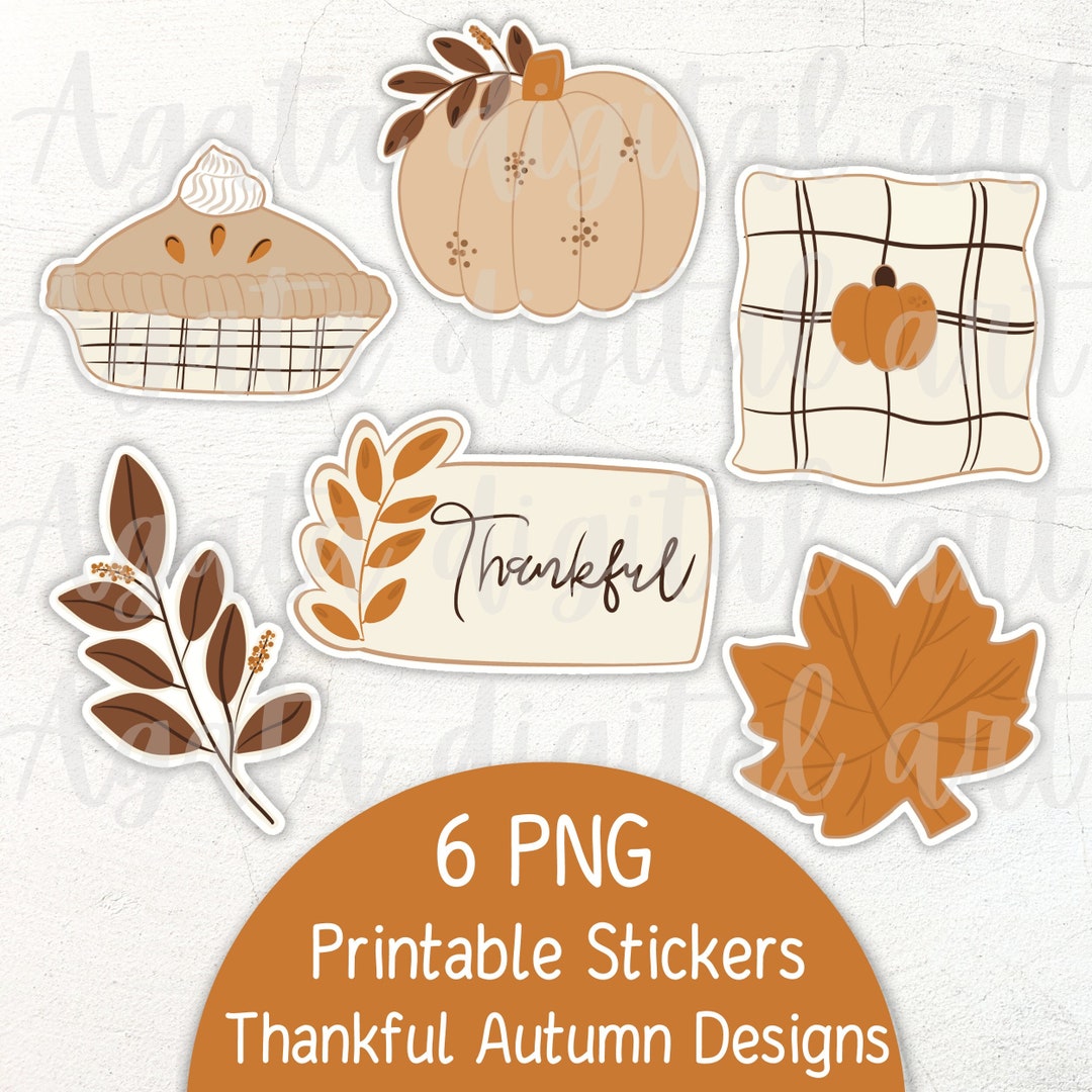Autumn Printable Png Sticker Designs Printable Stickers Png - Etsy