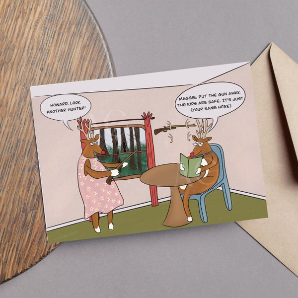 Hunting Birthday Card for Him Printable - Etsy