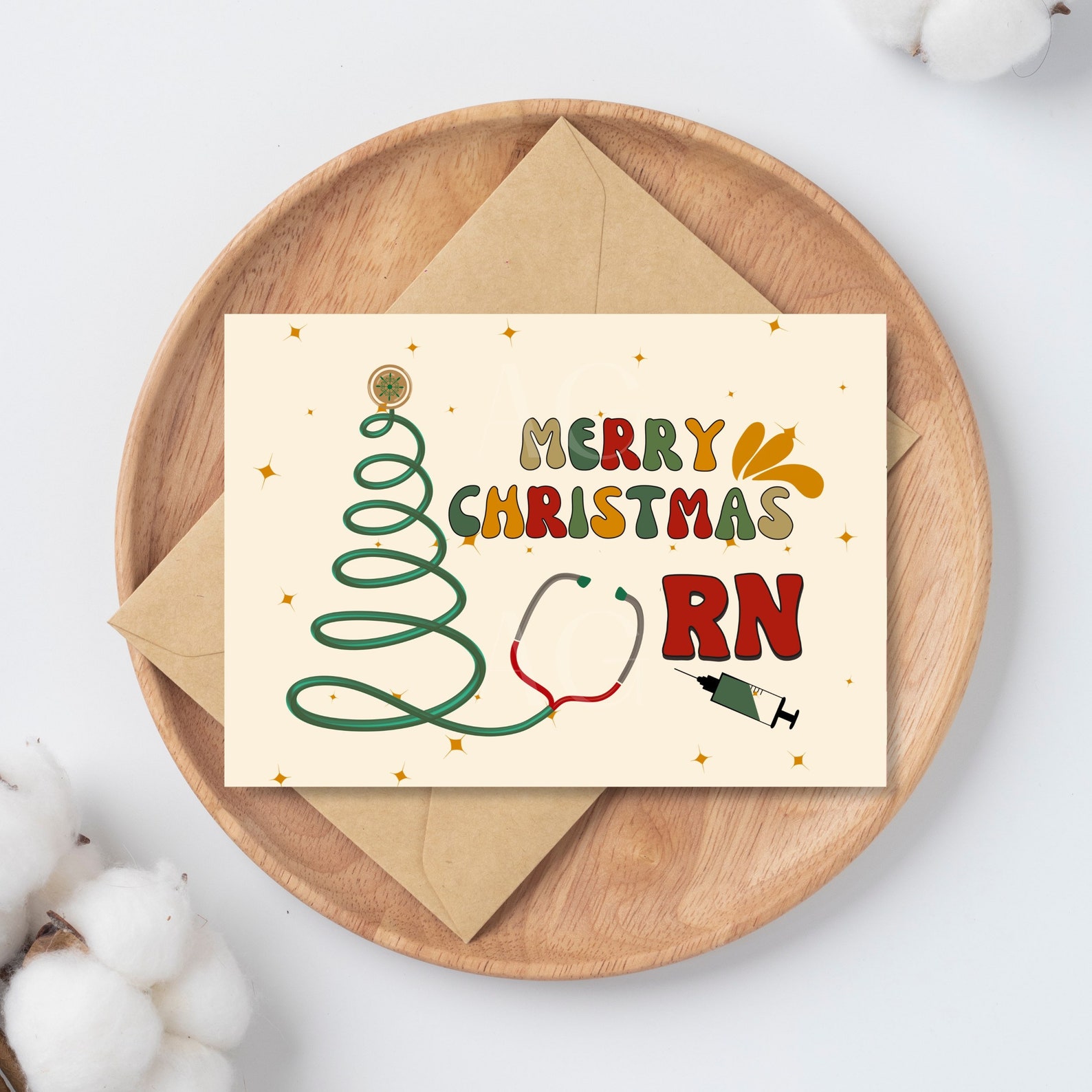 Printable Nurse Christmas Card Nursing Staff Christmas Card - Etsy