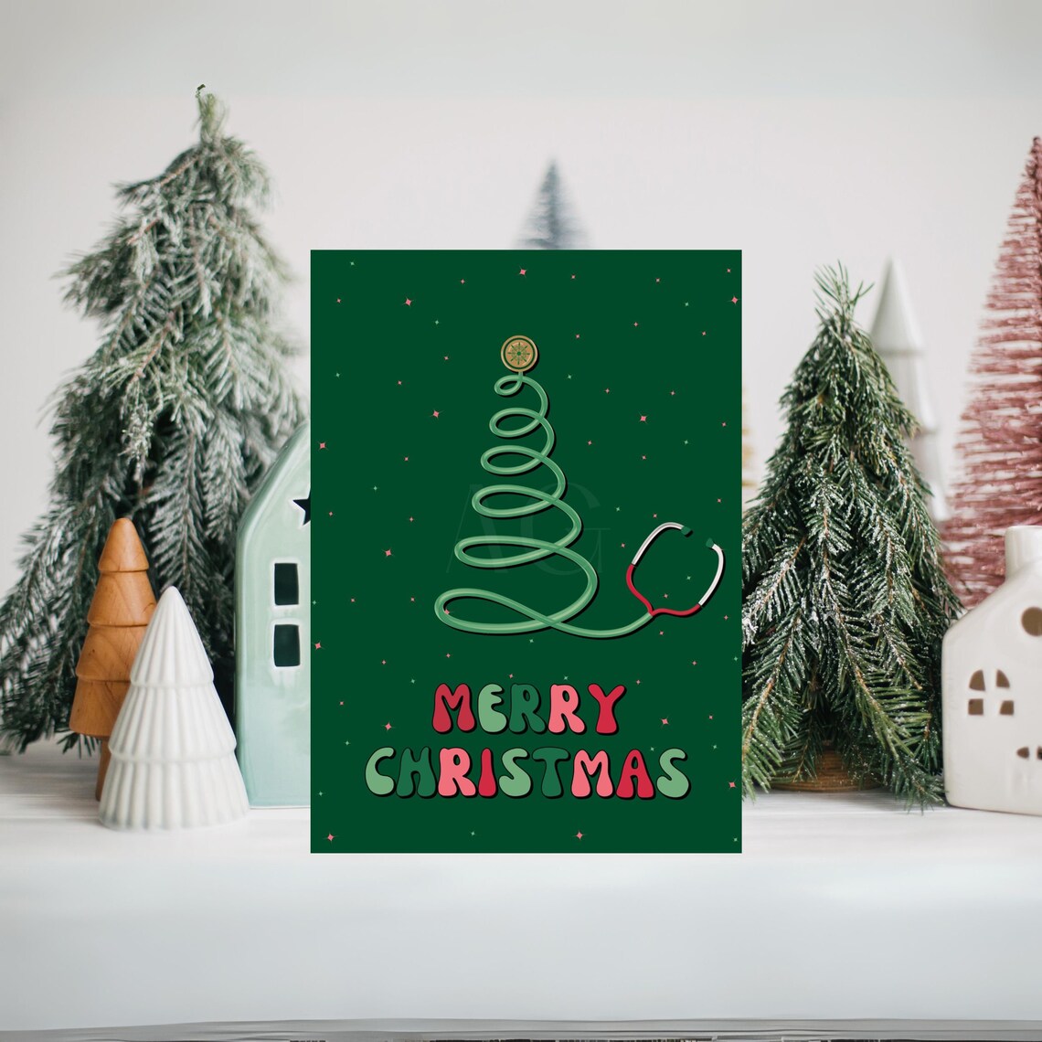 Healthcare Greeting Card Printable Doctor Christmas Card - Etsy