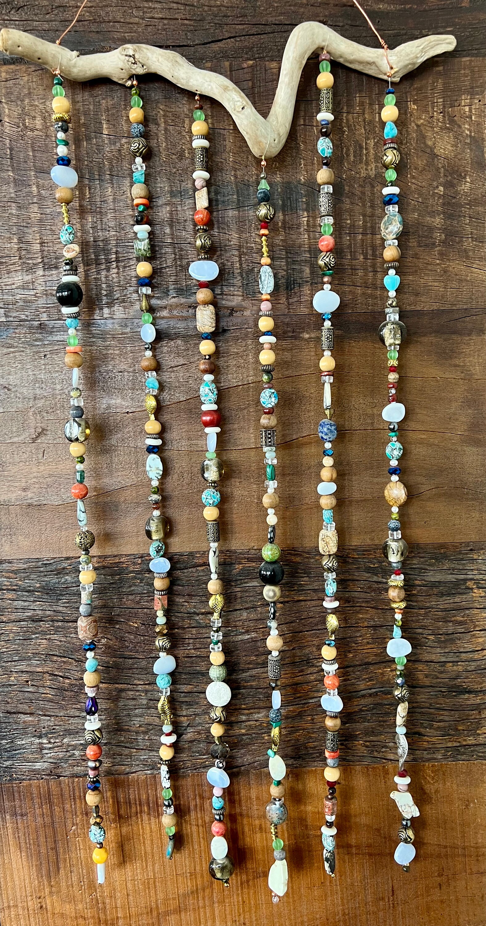 Boho Wall Art, Natural Stone, Wind Chimes, Wall & Window Hangings ...