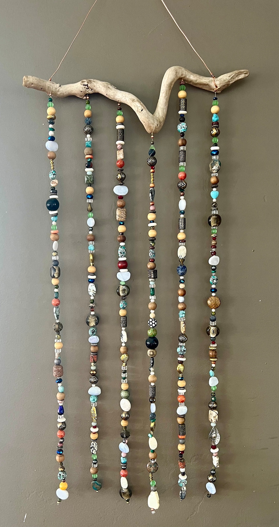 Boho Wall Art, Natural Stone, Wind Chimes, Wall & Window Hangings ...