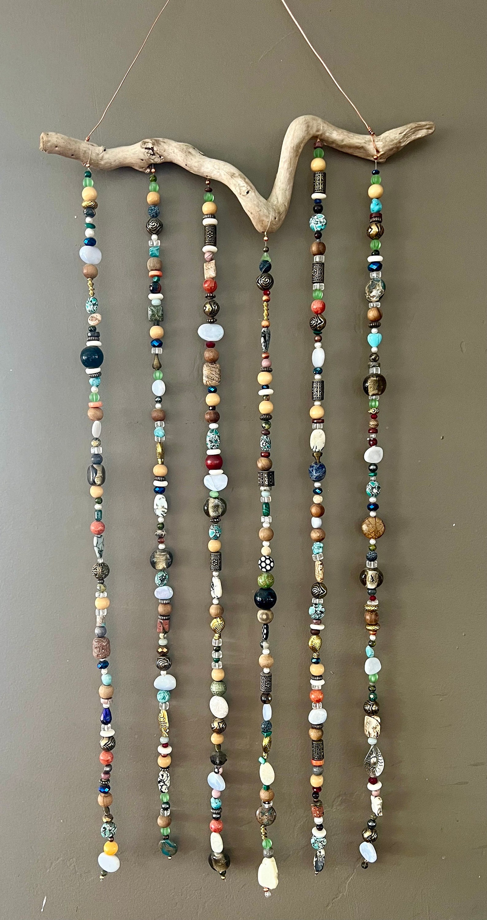Boho Wall Art, Natural Stone, Wind Chimes, Wall & Window Hangings ...