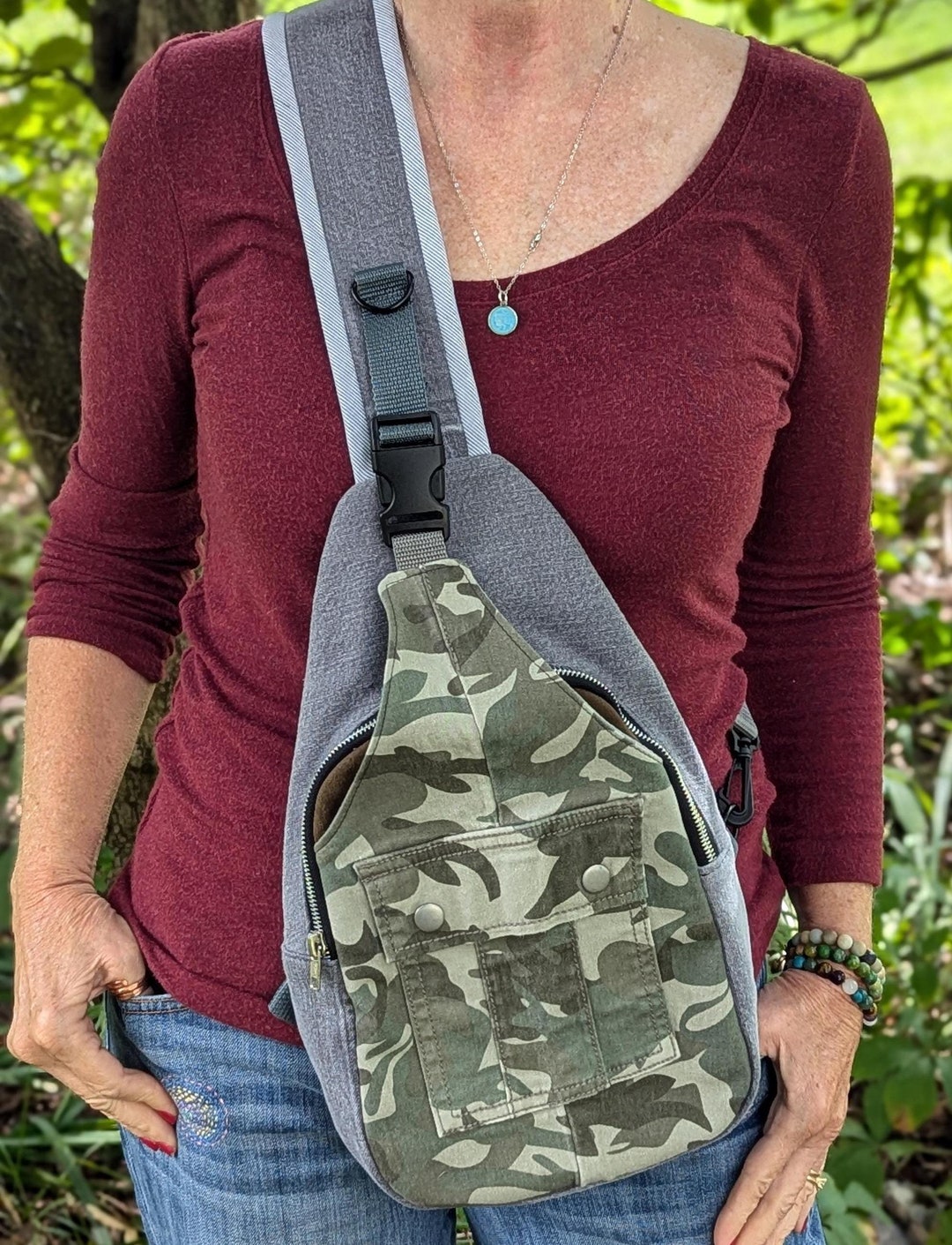 Camouflage Sling Backpack - Etsy