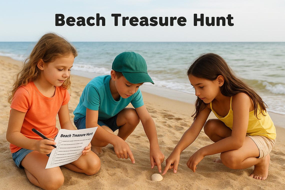 Beach Treasure Hunt: Kid & Adult Scavenger Game (digital Download ...
