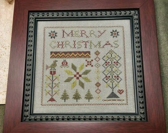 THREADWORK PRIMITIVES winter's Kaleidoscope Counted Cross Stitch Pattern Chart Hanging Pocket ...