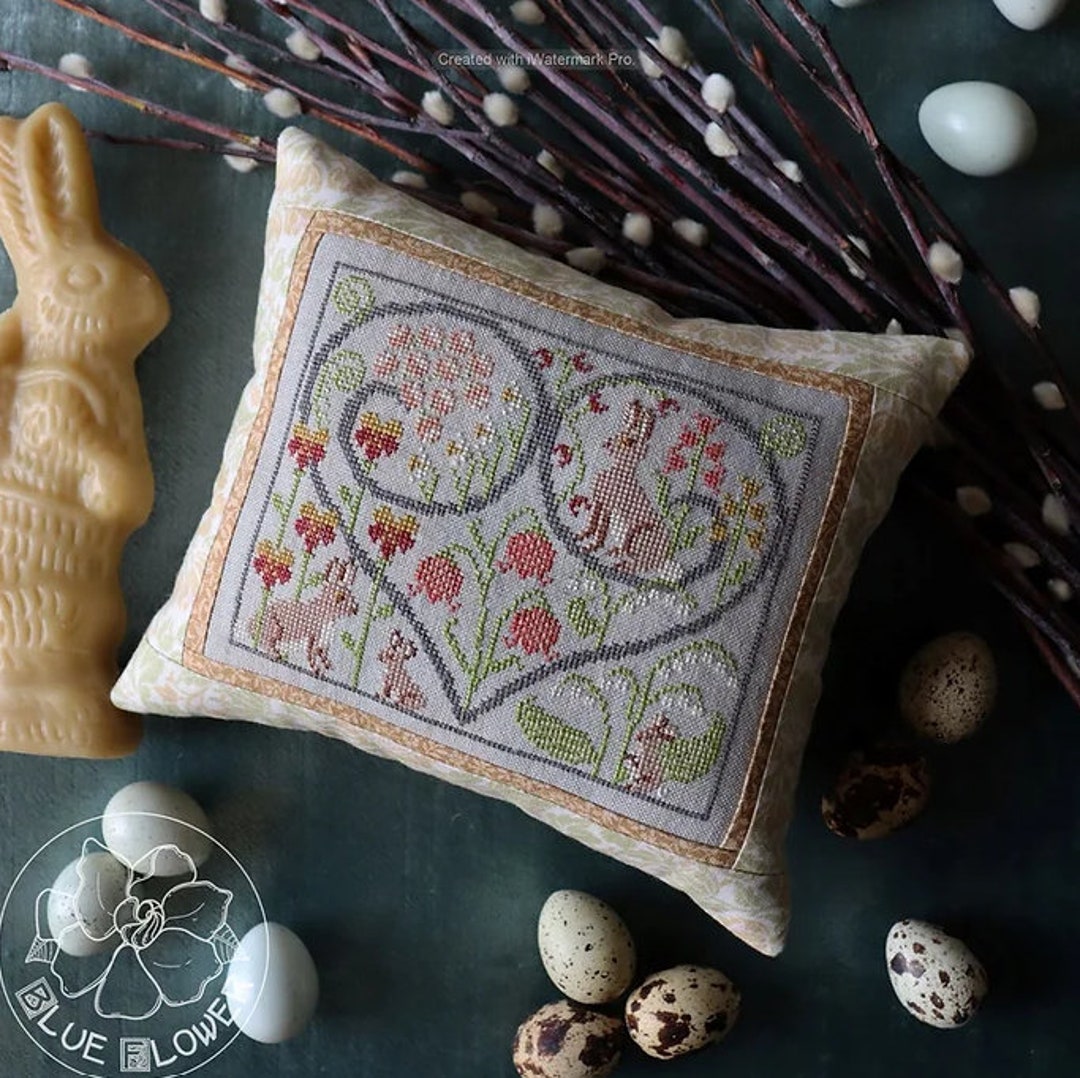 The Blue Flower Seasons of the Heart Spring, Counted Cross Stitch ...