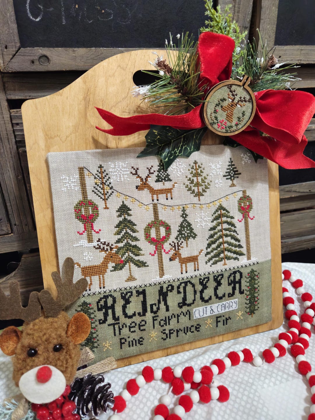Quaint Rose Needlearts - *NEW* Reindeer Tree Farm Counted Cross Stitch ...