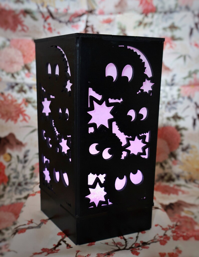Soot Sprites Wooden Lantern, Dust Sprite Home Decor, Handmade Laser Cut ...