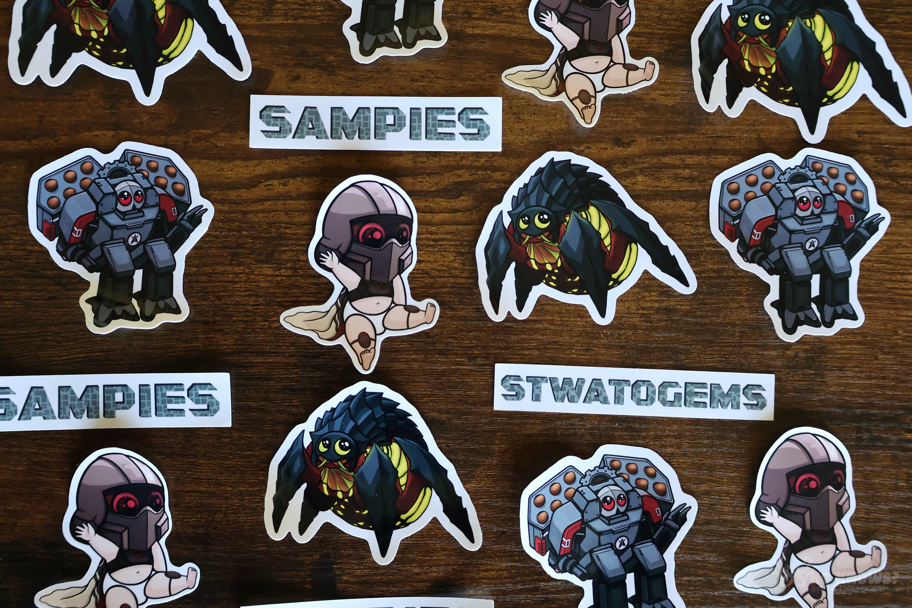 Helldiver Babies Sticker Pack, Cute Baby Helldivers Sticker Set, Chibi ...