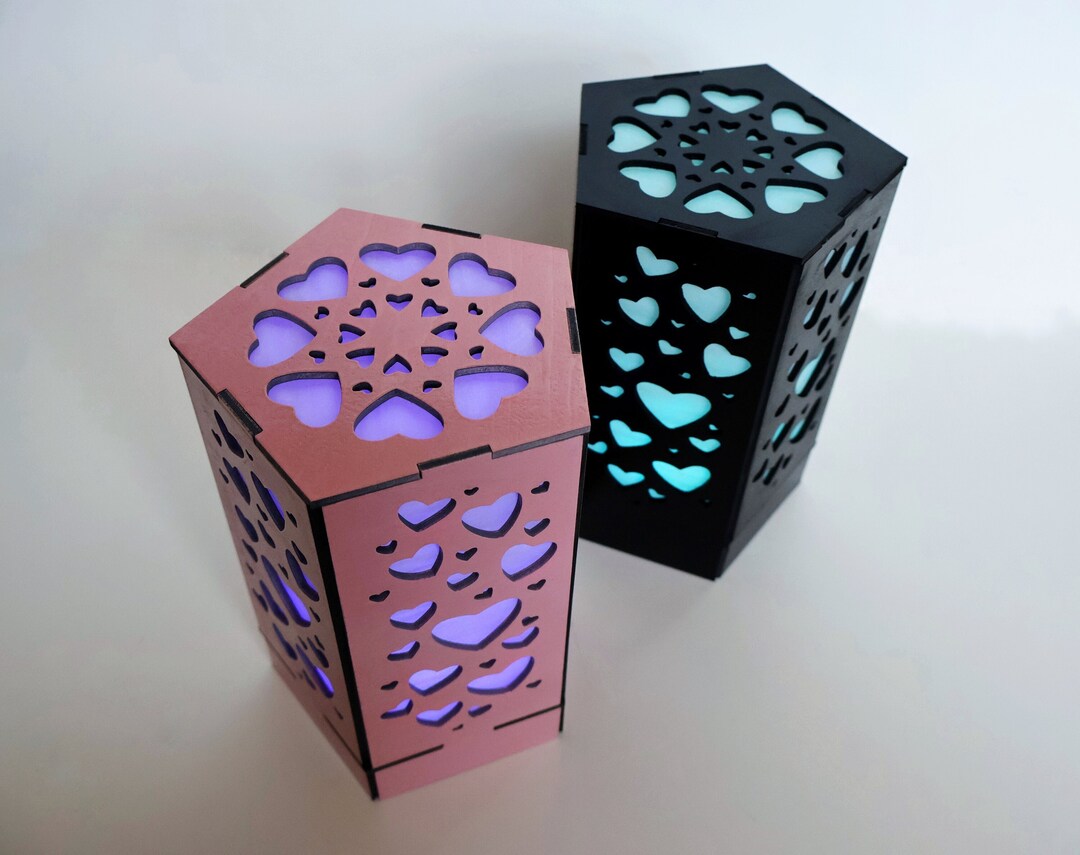 Cute Hearts Wooden Lantern, Valentines Day Gift, Heart Home Decor ...