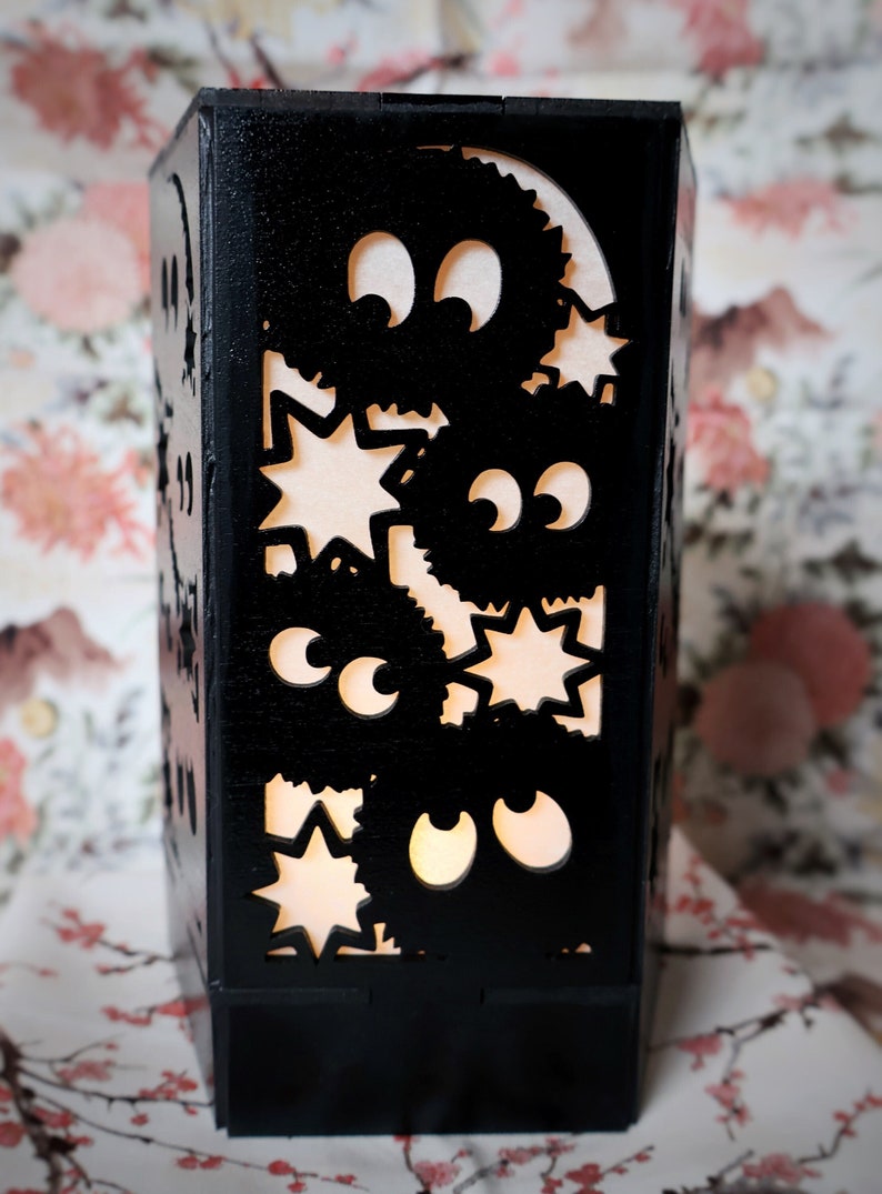 Soot Sprites Wooden Lantern, Dust Sprite Home Decor, Handmade Laser Cut ...
