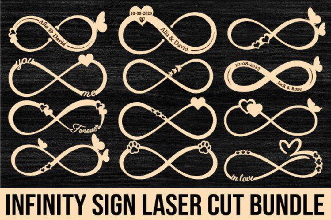 Infinity Sign Laser Cut Bundle Elegant Infinity Symbol Designs for ...