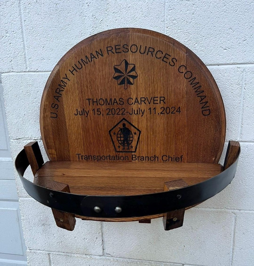 Barrel Shelf With Engraved Design/logo - Etsy