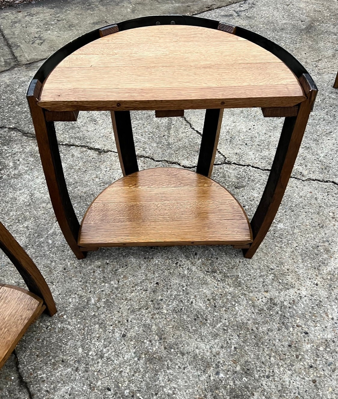 Half Moon Barrel Table - Etsy