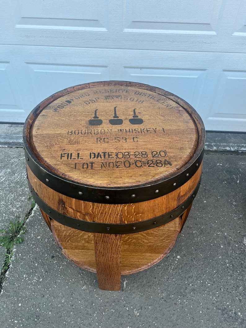 Authentic Kentucky Bourbon Barrel Table – Reclaimed Distillery Barrel ...