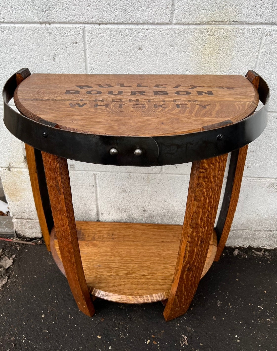 Half Moon Barrel Table - Etsy