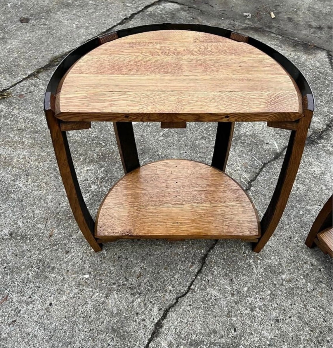 Half Moon Barrel Table - Etsy