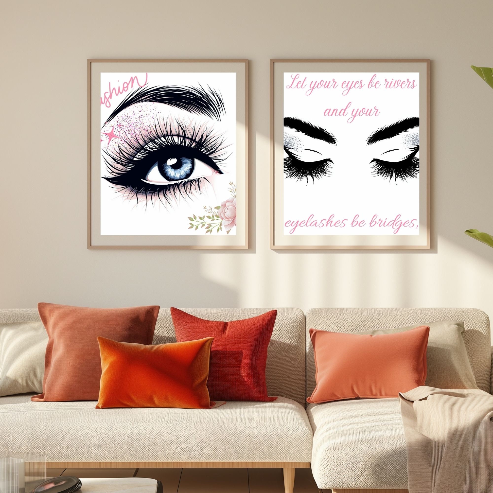 Silk Lash Beauty Salon Wall Decor Stylish Decor Printable Digital ...