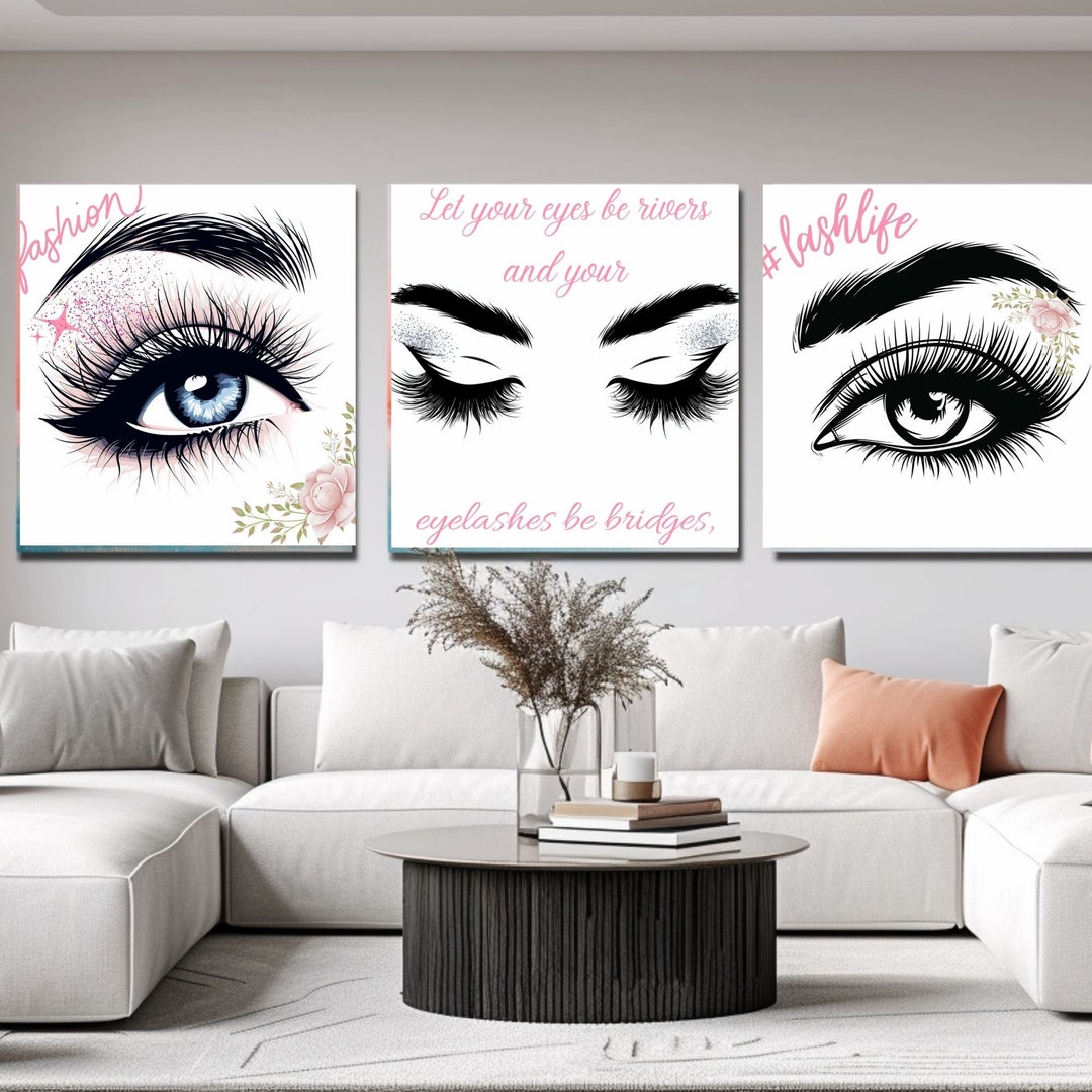Silk Lash Beauty Salon Wall Decor Stylish Decor Printable Digital ...