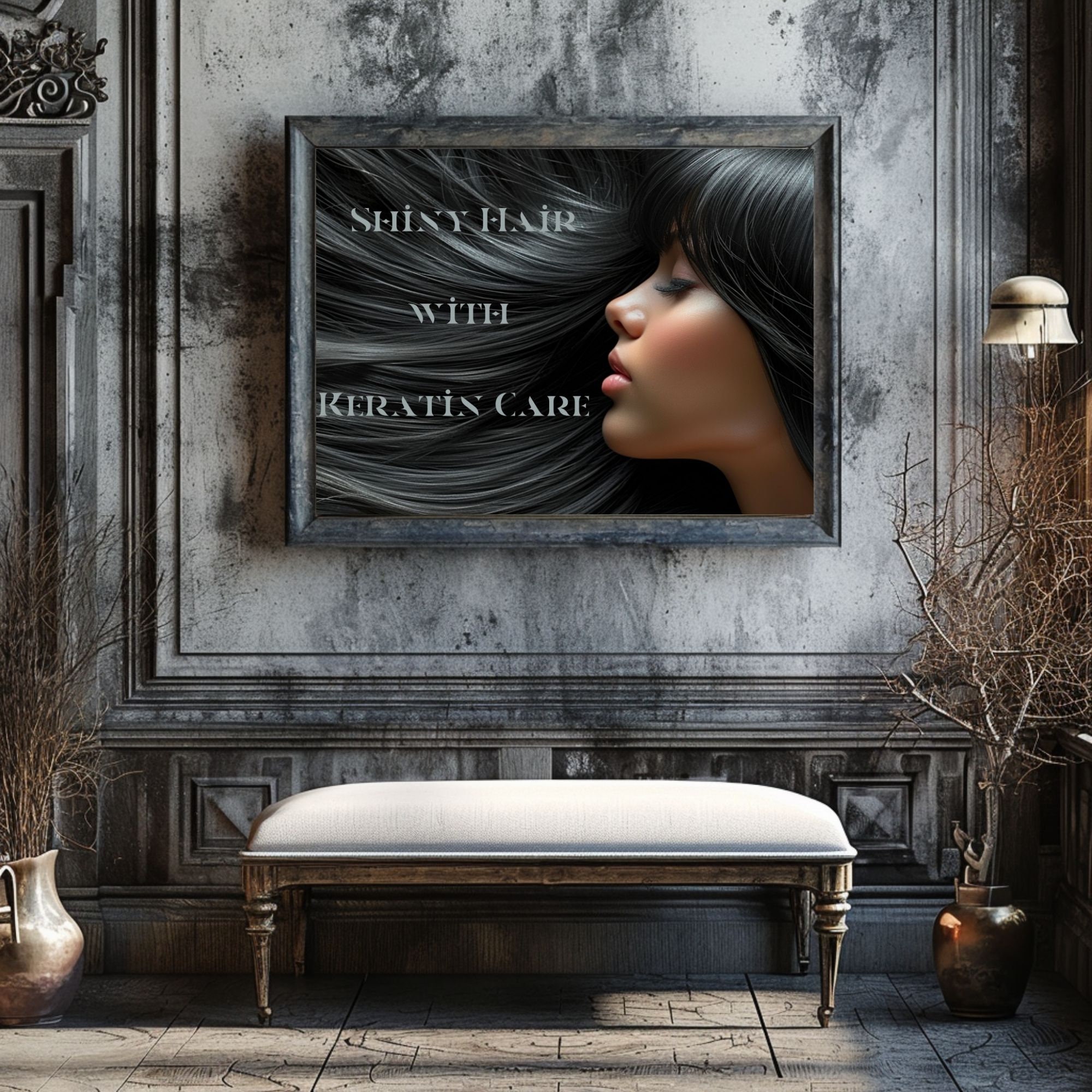 Hair Design Digital Downloadable, Hair Wall Decor Printable Art for ...