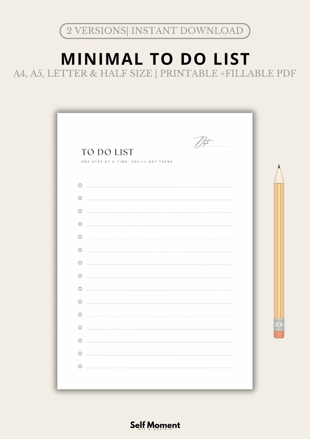 Minimal Printable to Do List Simple to Do List Template - Etsy