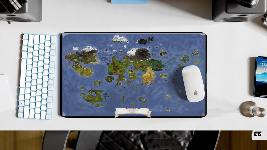 Old School Runescape Desk Mat, Runescape Map Desk Mat, Osrs Desk Mat ...