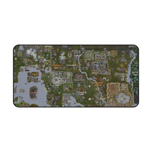 Old School Runescape Desk Mat, Runescape Map Desk Mat, Osrs Desk Mat ...