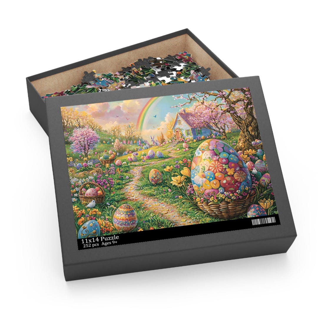 Magical Easter Egg Hunt Puzzle - Whimsical Spring Jigsaw With Hidden ...