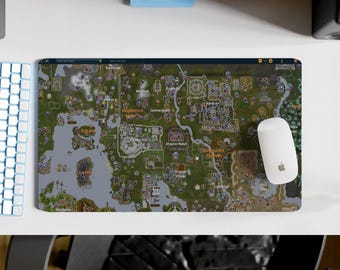 Custom Osrs Desk Mat, Runescape World Map Mouse Pad, Gift Idea - Etsy